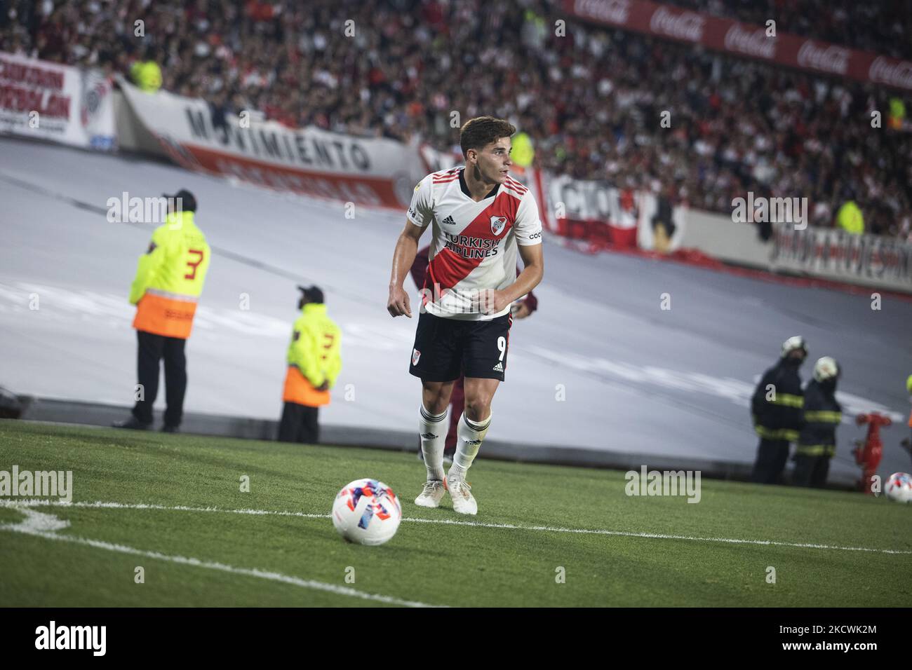 River Plate's Julian Alvarez in action during a match between River ...