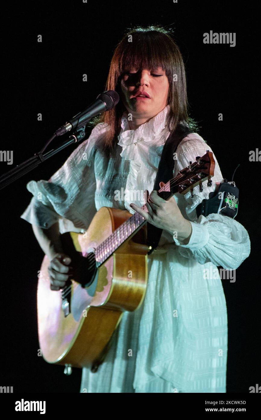Italian singer Carmen Consoli performs at Teatro degli Arcimboldi in ...
