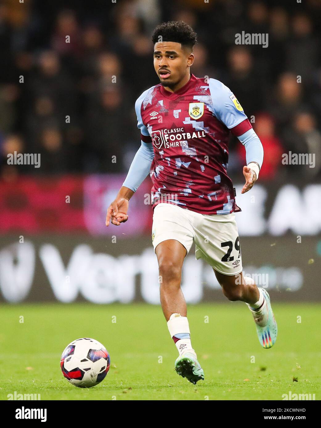 Burnley’s Ian Maatsen during the Sky Bet Championship match at Turf ...