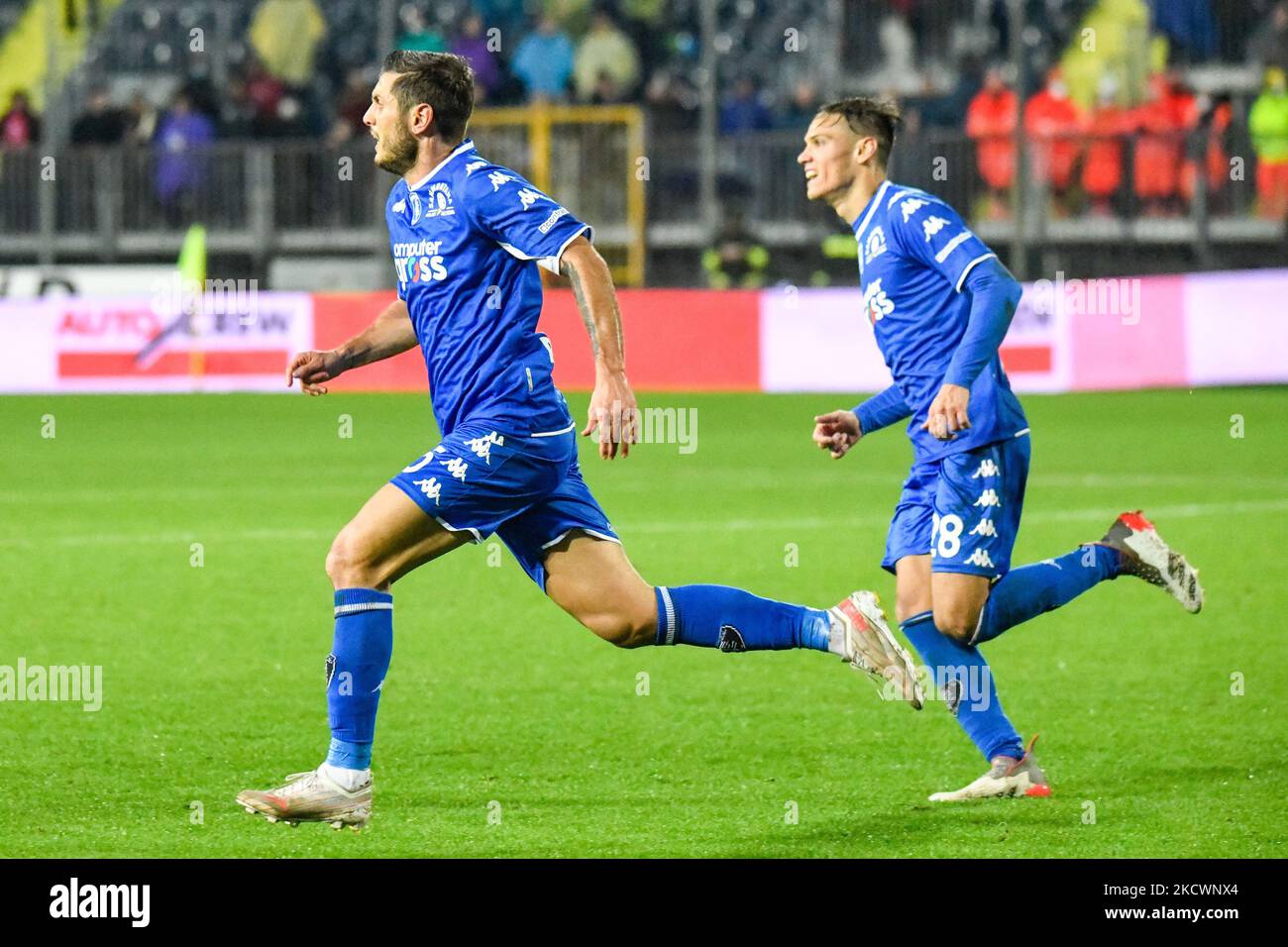 Filippo Bandinelli (Empoli) celebrates with teammates after scoring the ...