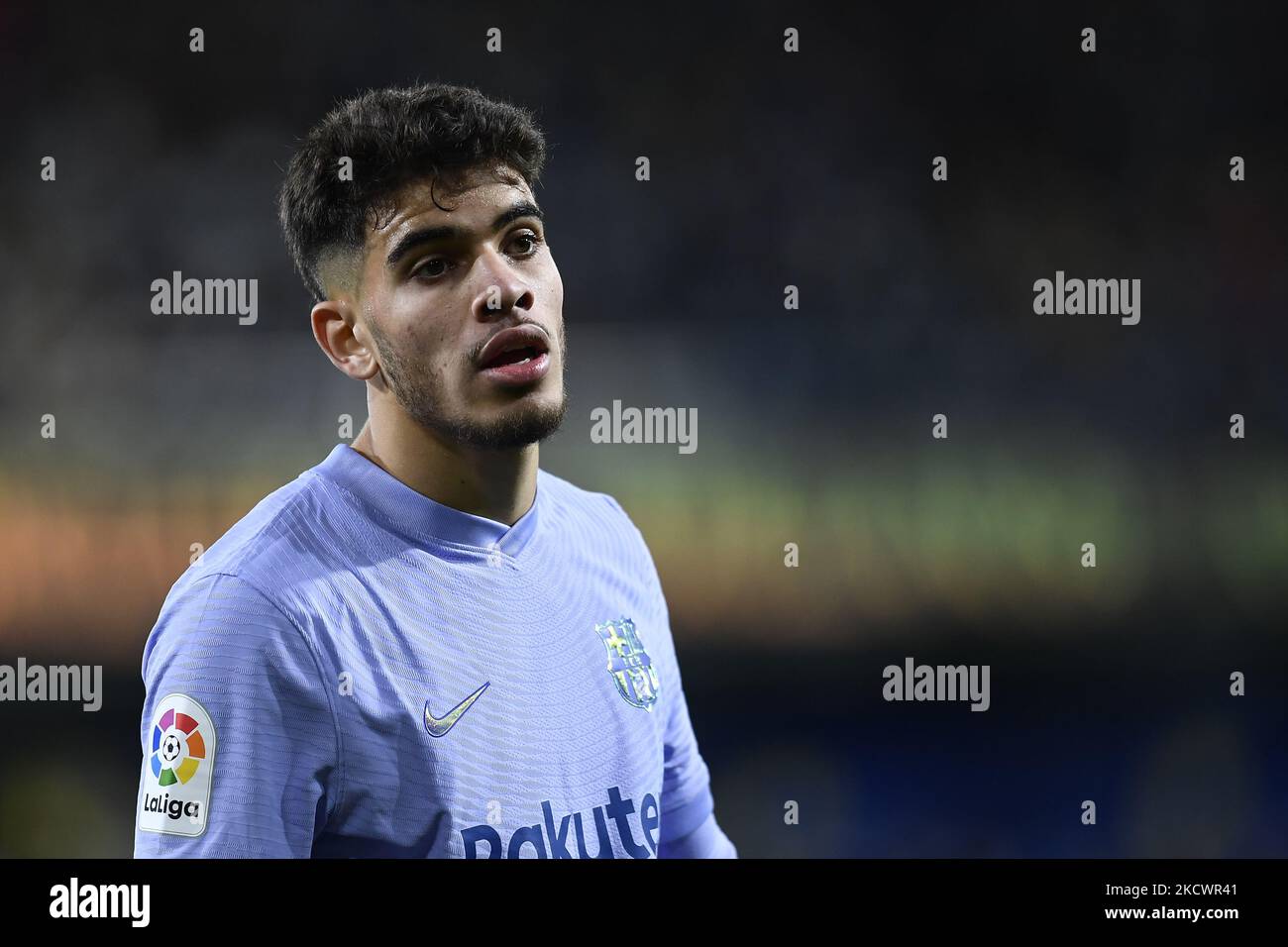 Ez Abde of Barcelona during the La Liga Santander match between ...