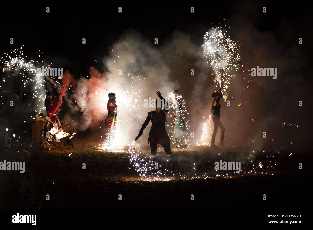 A fire performance at the Texas Renaissance Festival's last weekend of ...