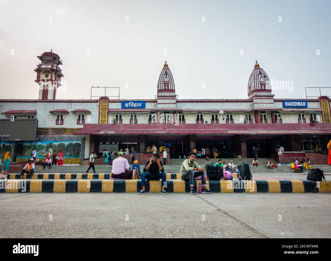 July 4th 2022 Haridwar India. Haridwar railway Station building with ...