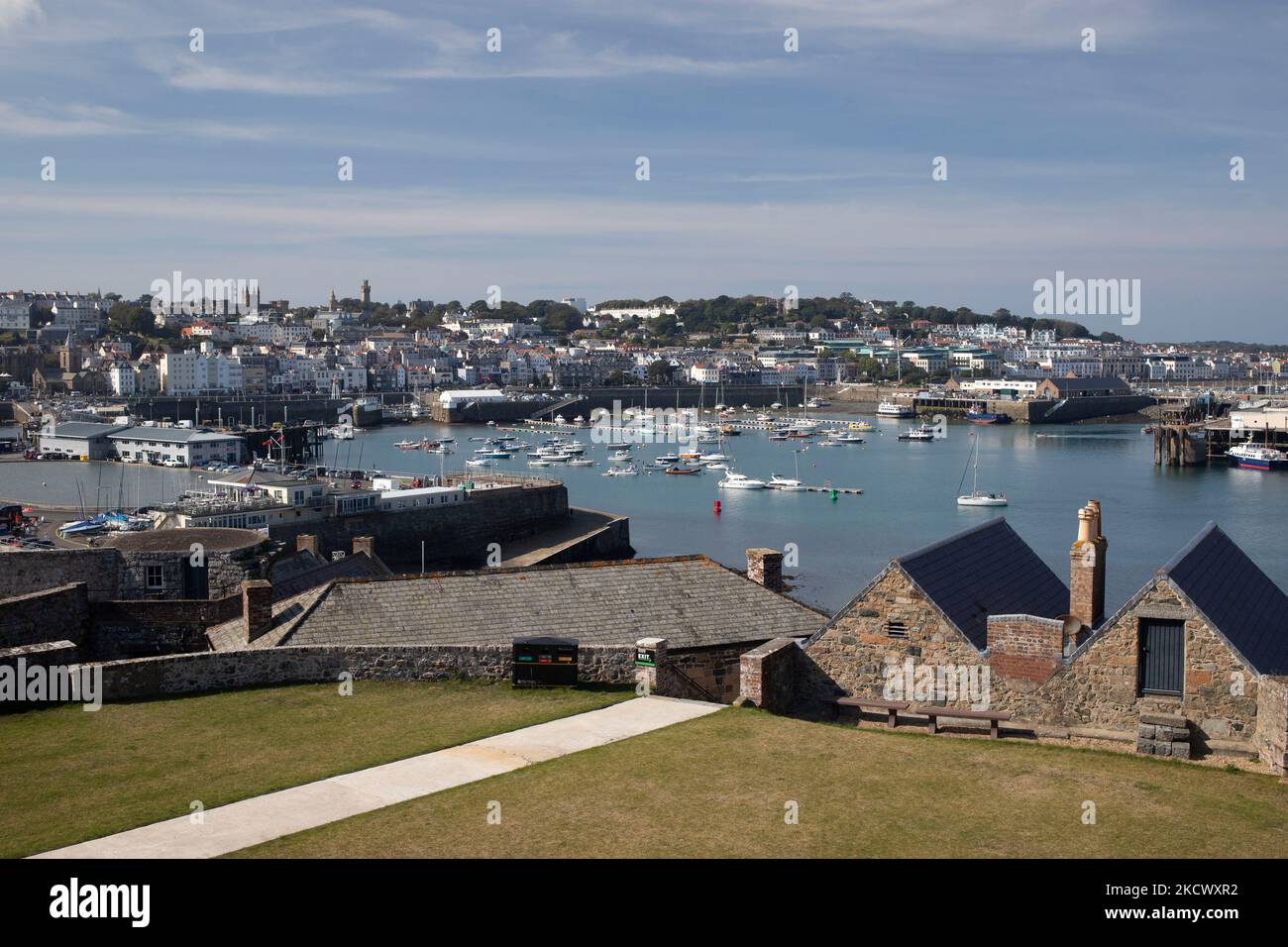 View from Castle Cornet of St Peter Port, Channel Islands, UKThe ...