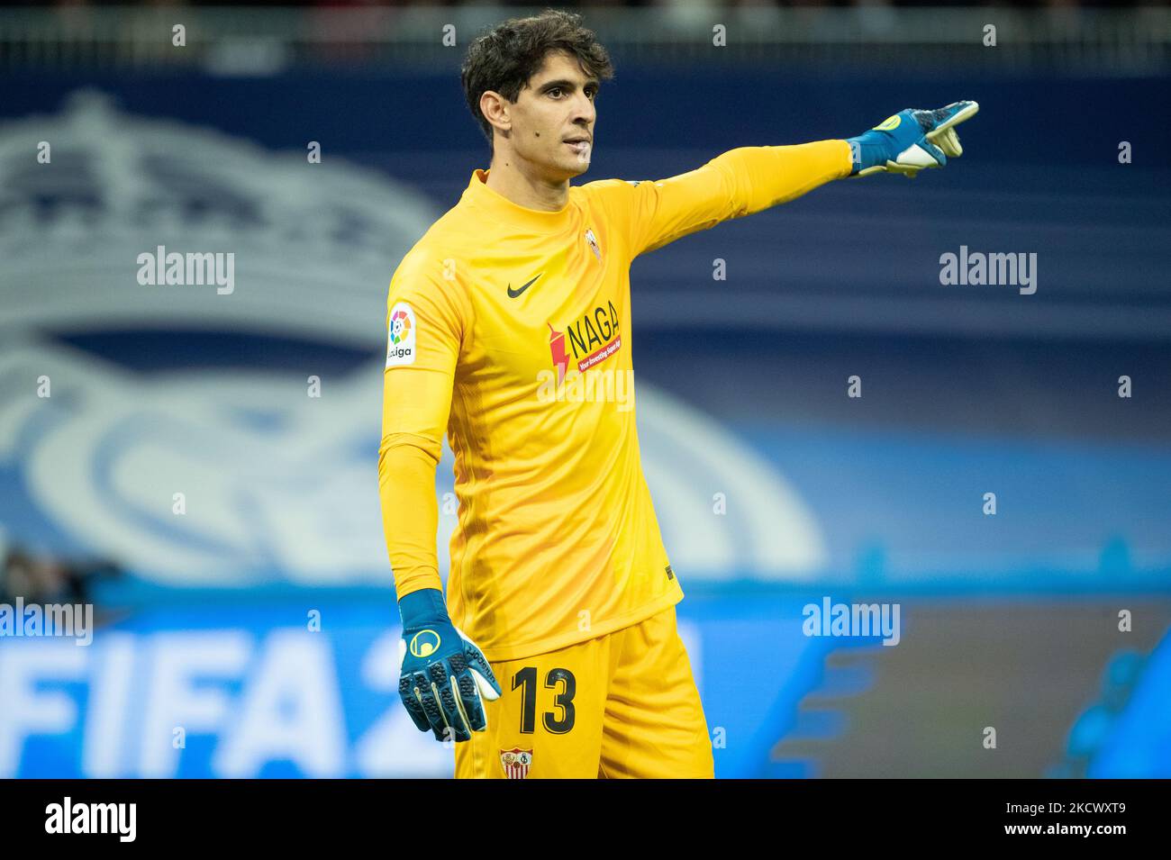 Bono of Sevilla FC during La Liga Santader match between Real Madrid ...