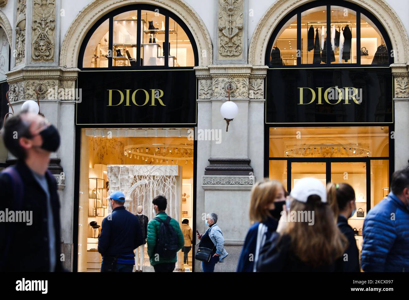 Dior shop is seen inside Galleria Vittorio Emanuele II in Milan, Italy ...