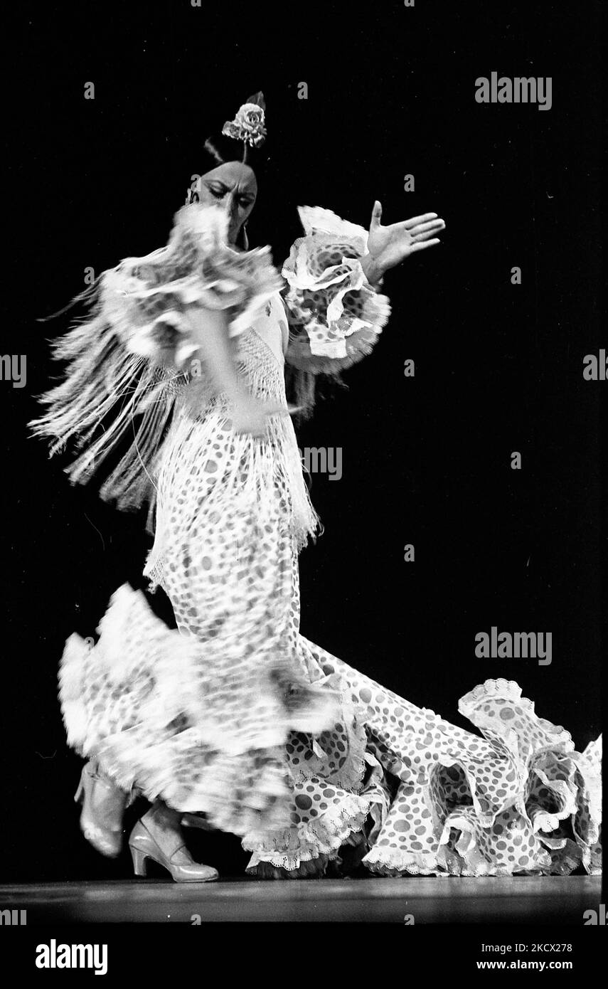 Manuela Vargas, Spanish flamenco dancer in a Buenos Aires performance ...