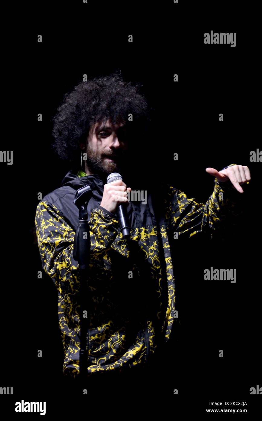 Gio Evan, Singer during the Italian singer Music Concert "Abissaleâ ...