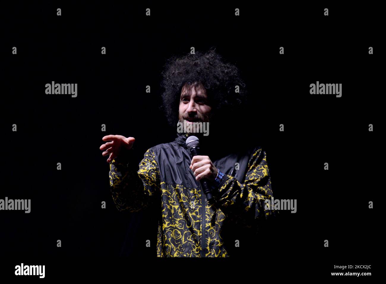 Gio Evan, Singer during the Italian singer Music Concert "Abissaleâ ...