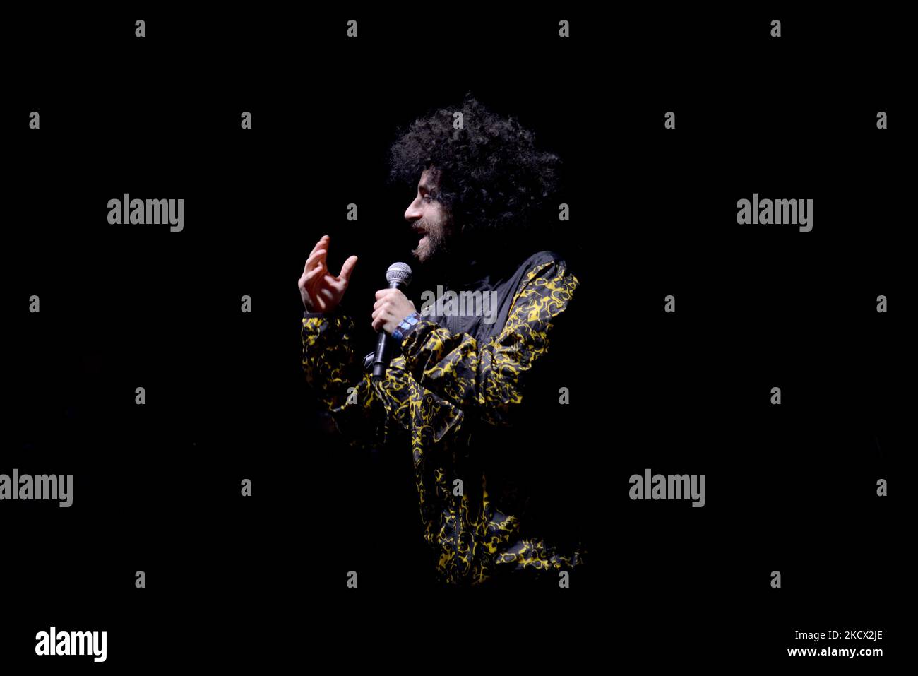 Gio Evan, Singer during the Italian singer Music Concert "Abissaleâ ...