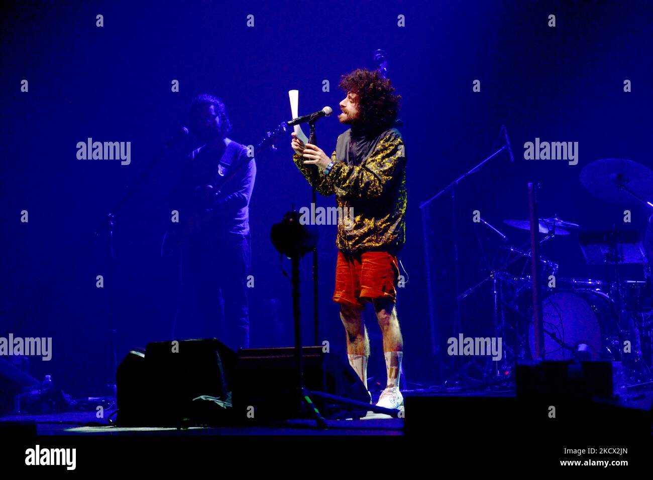 Gio Evan, Singer during the Italian singer Music Concert "Abissaleâ ...