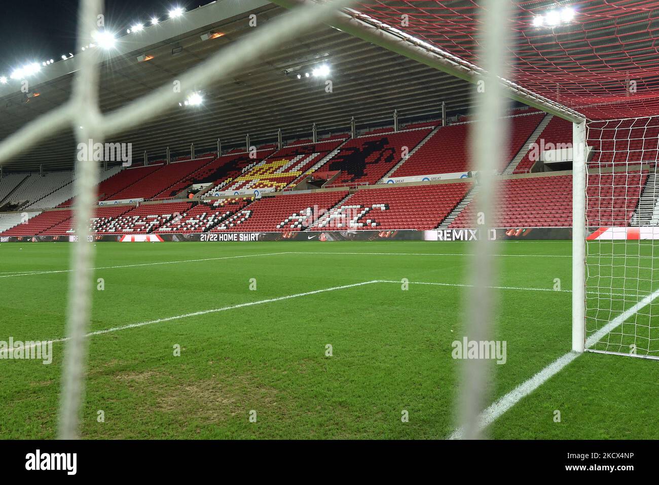 General view of the Sunderland Stadium of Light during the EFL Trophy ...