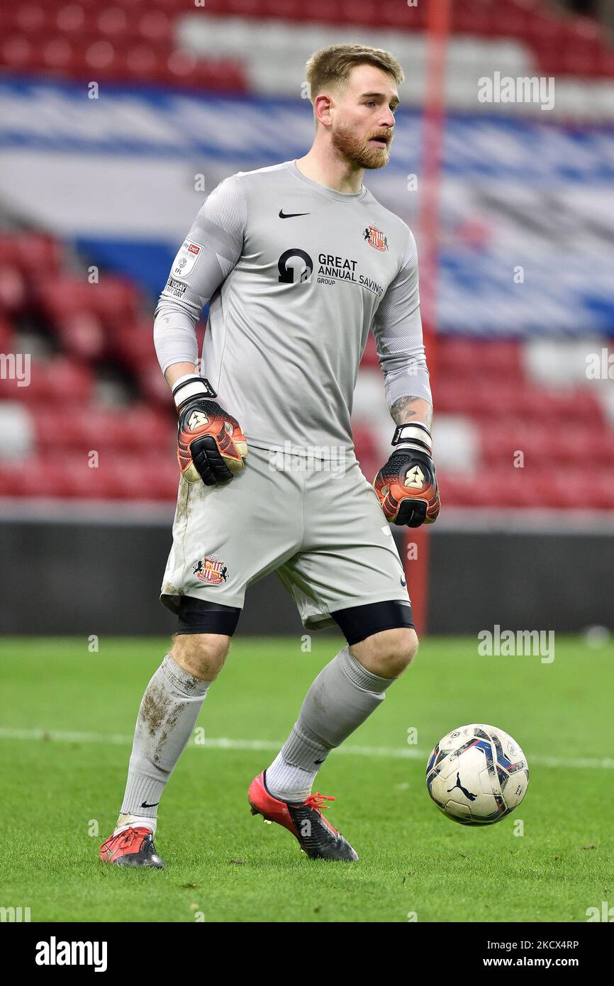 Stock action picture of Lee Burge of Sunderland during the EFL Trophy ...