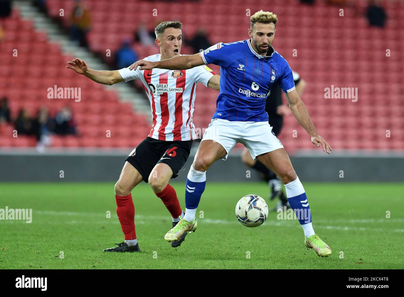 Oldham Athletic's Hallam Hope during the EFL Trophy match between ...