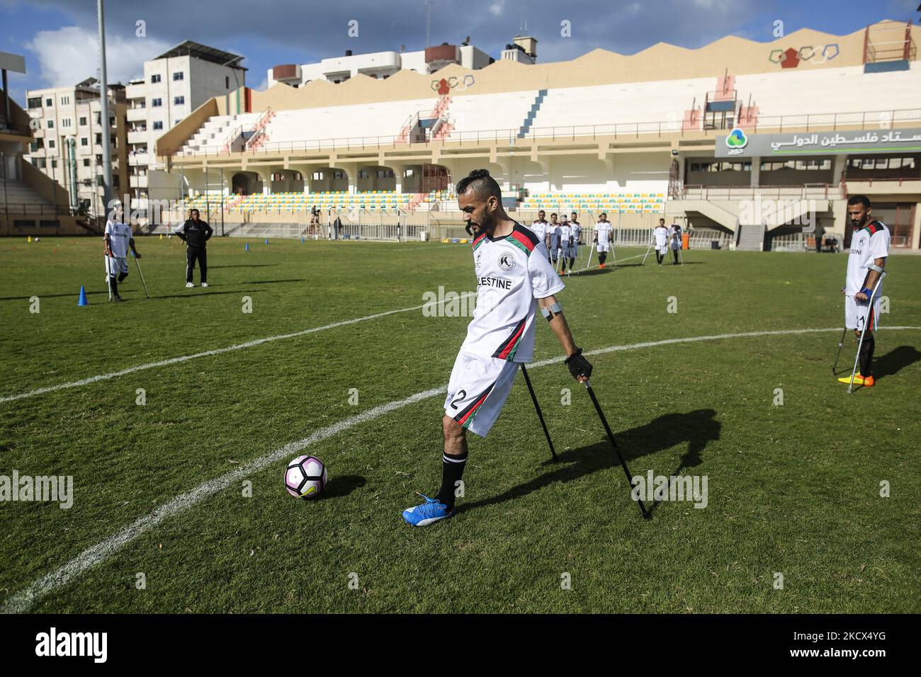 First palestinian national team for amputee football hi-res stock ...