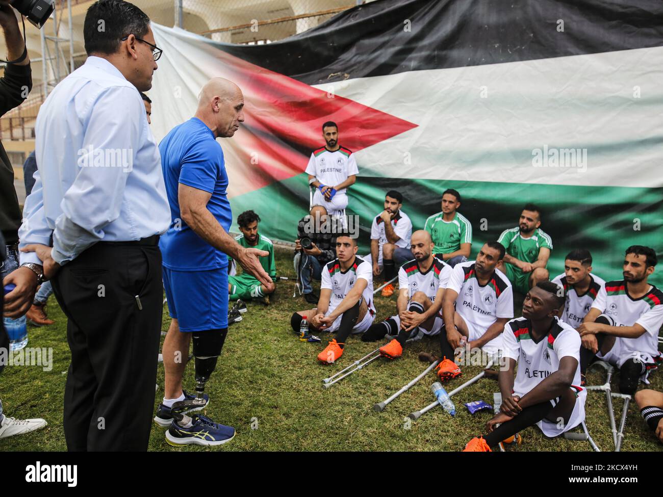 First palestinian national team for amputee football hi-res stock ...