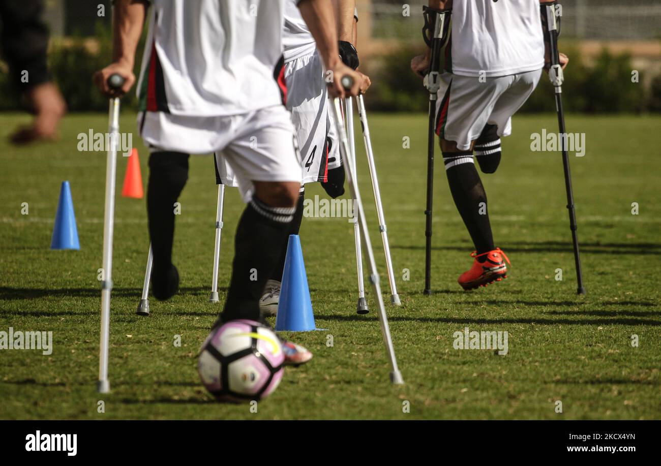 First palestinian national team for amputee football hi-res stock ...