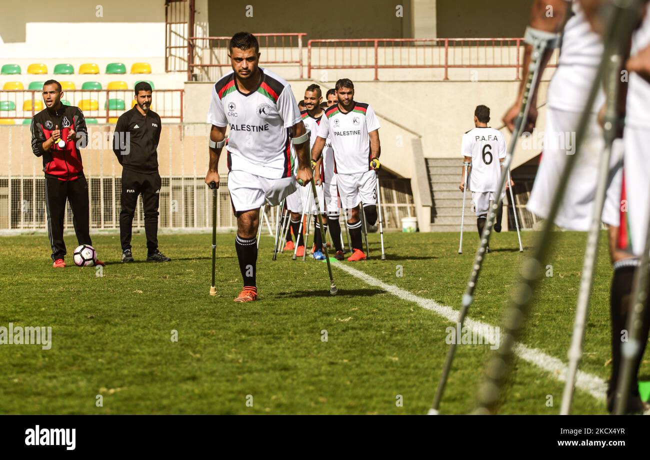 First palestinian national team for amputee football hi-res stock ...
