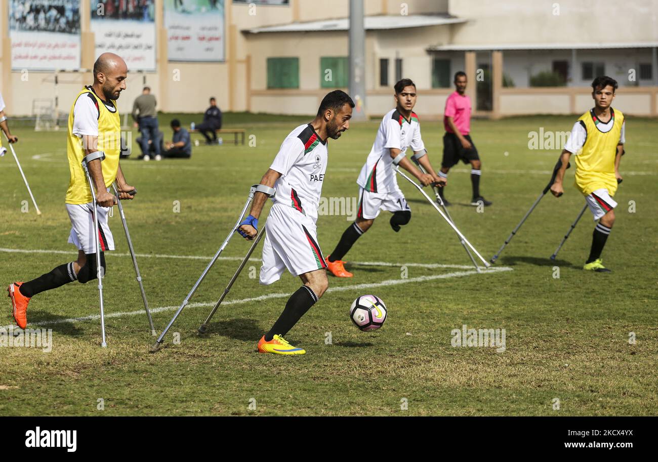 First palestinian national team for amputee football hi-res stock ...