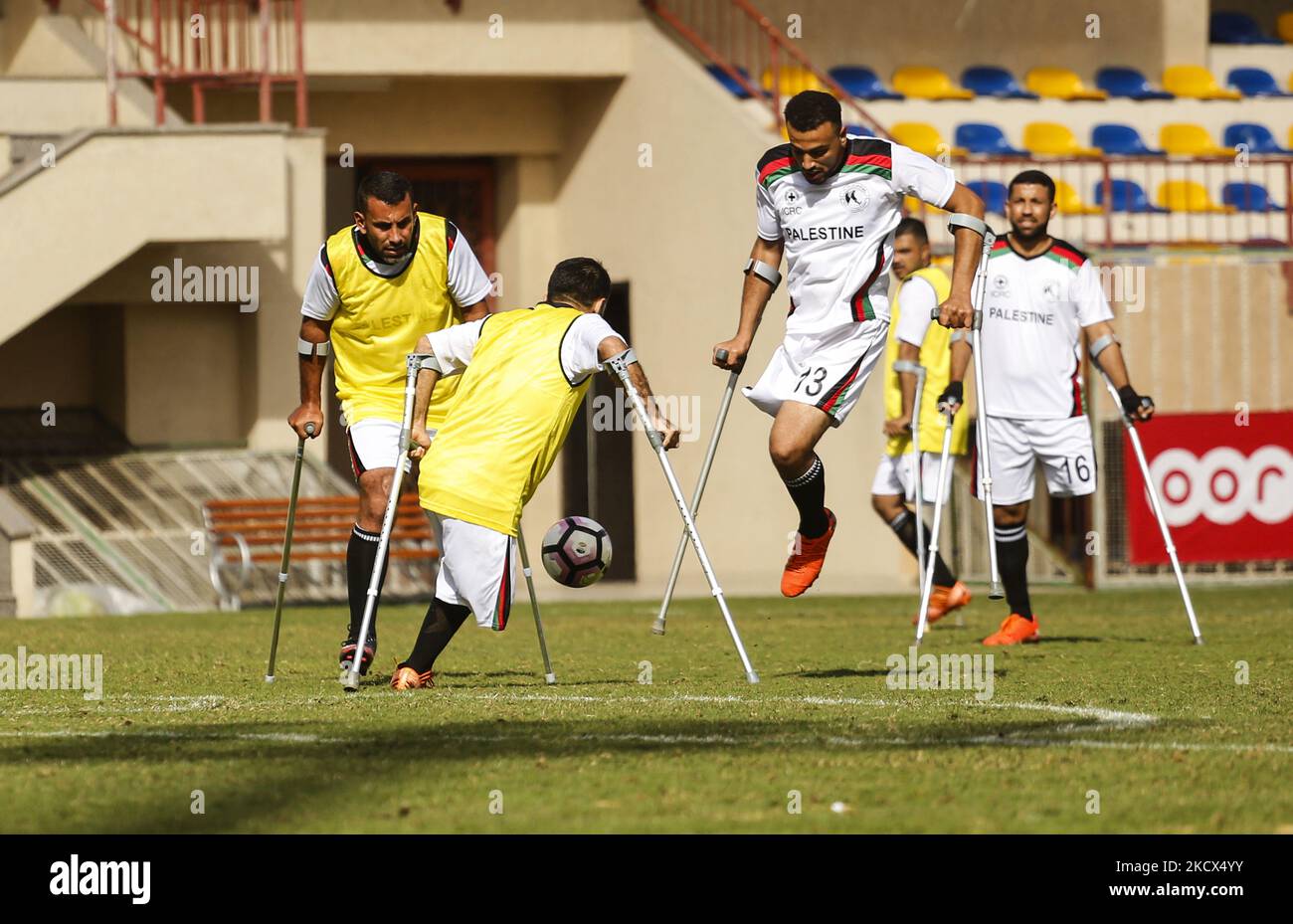 First palestinian national team for amputee football hi-res stock ...