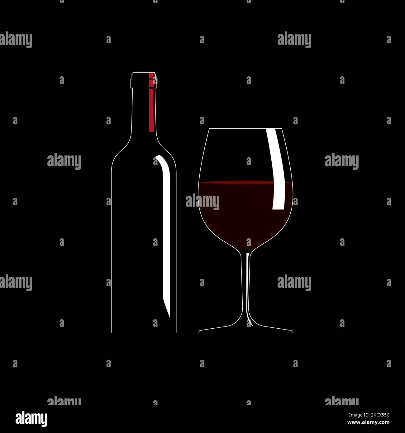Wine glass dark background Stock Vector Images - Alamy