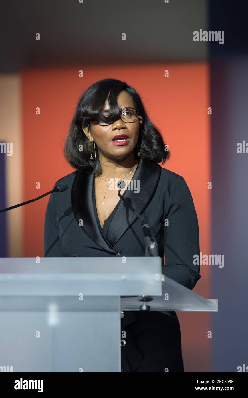 Elisabeth Moreno, Minister for Equal Opportunities, during her speech ...