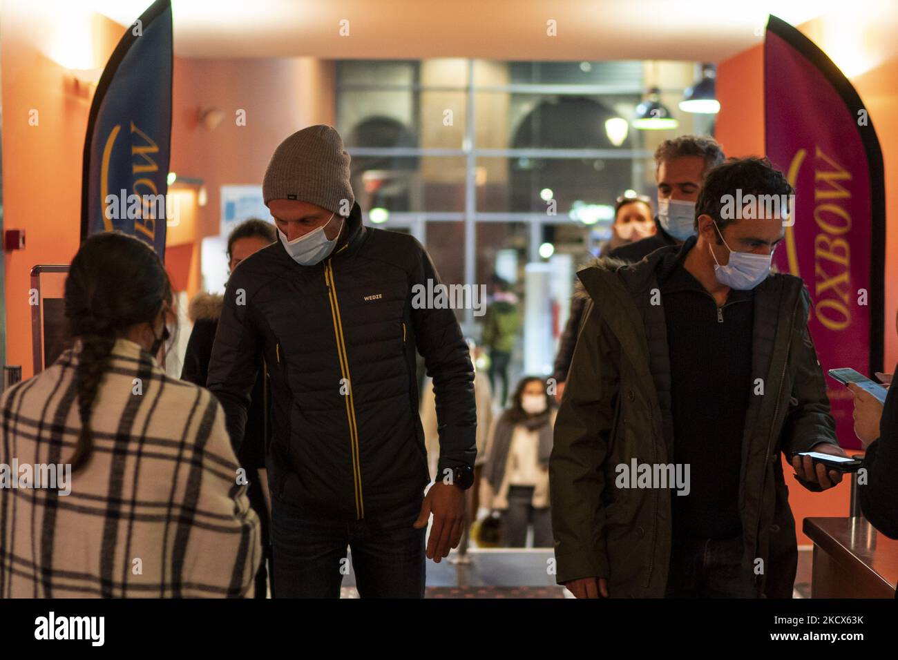 people during the World premiere of the film on Pierre Rollet, big wave surfer, "Le Cercle", in ...