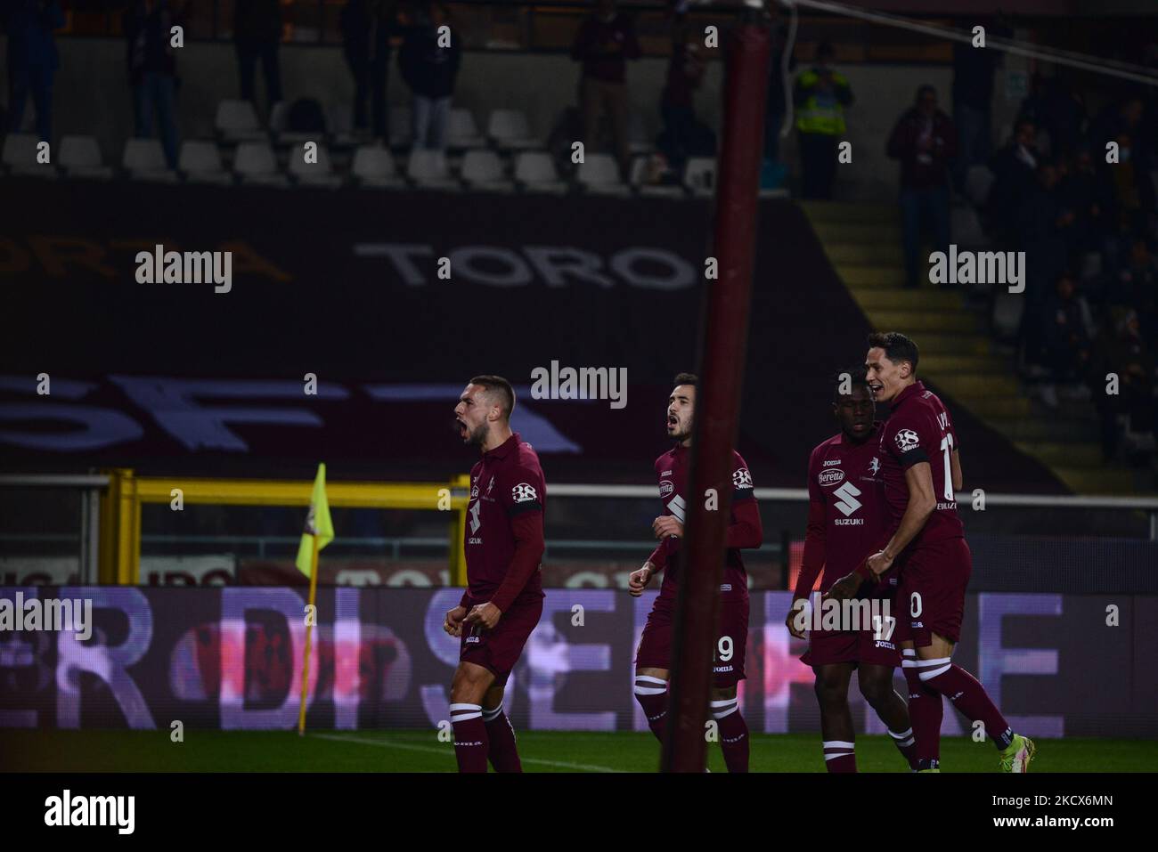 Marko Pjaca of Torino FC whit his team mates celebrates an goal during ...