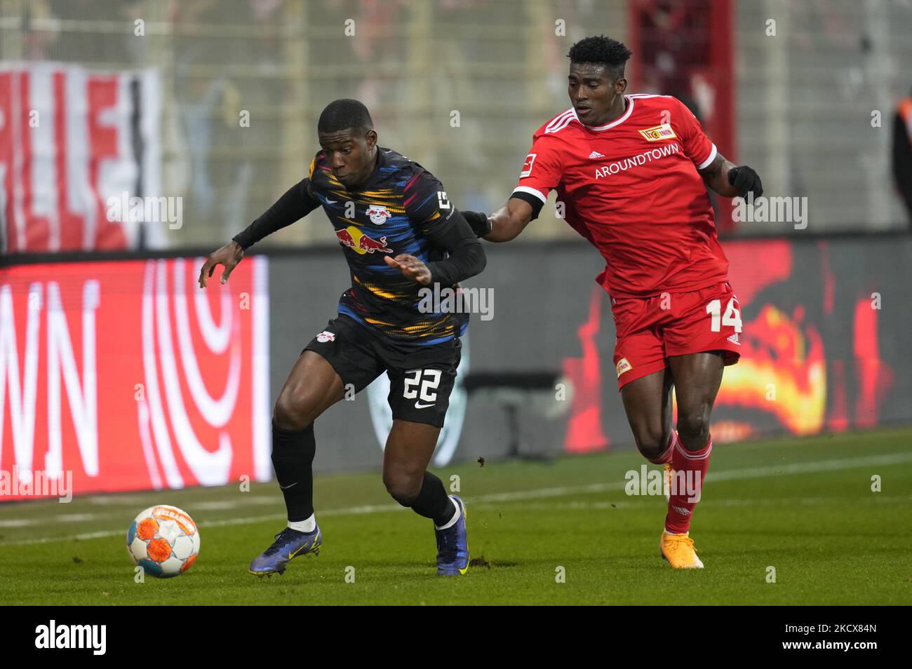 Nordi Mukiele of RB Leipzig during Union Berlin against Rb Leipzig ...
