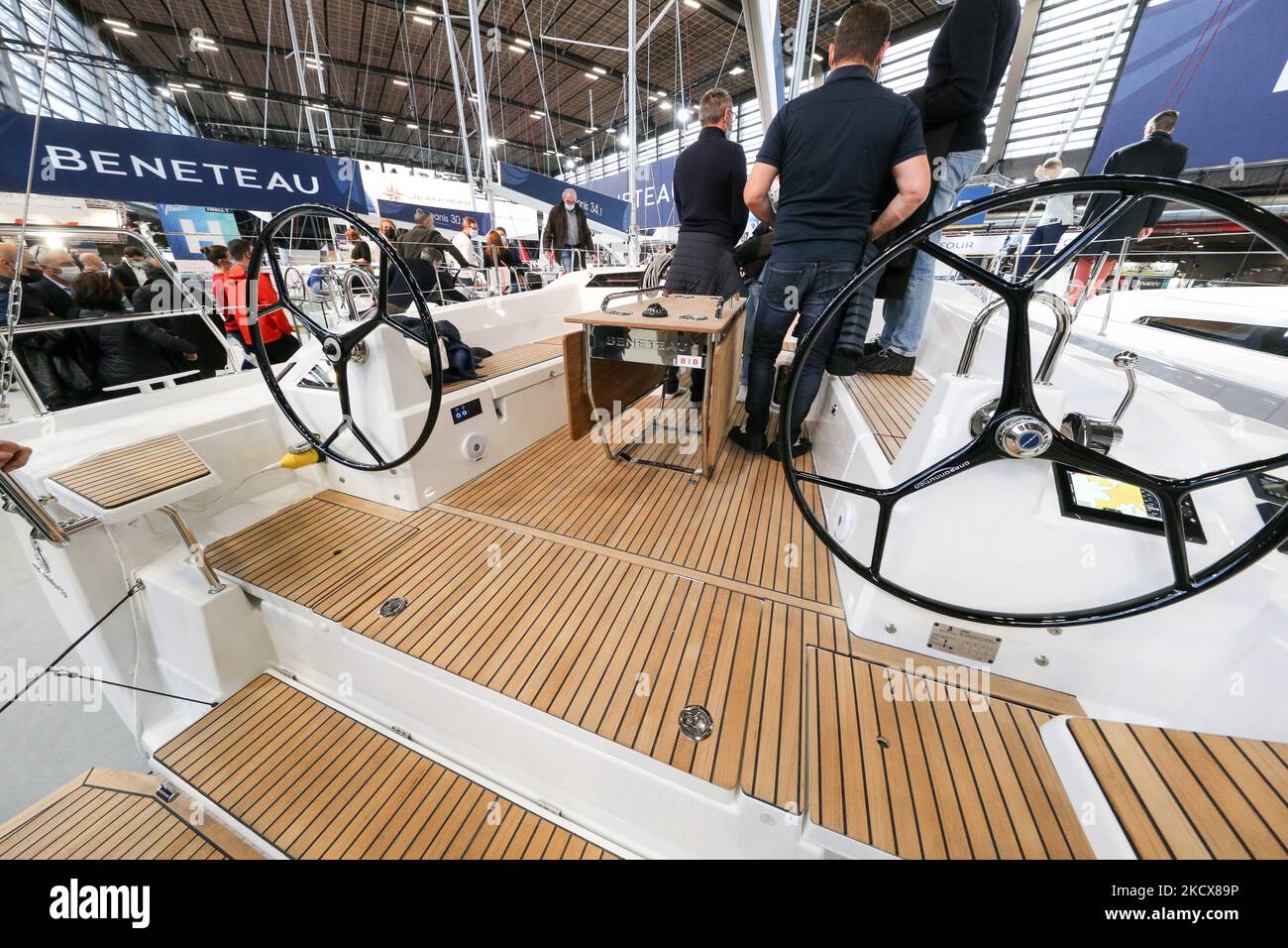 Exhibition of boats during the Nautic Paris International Boat Show on ...