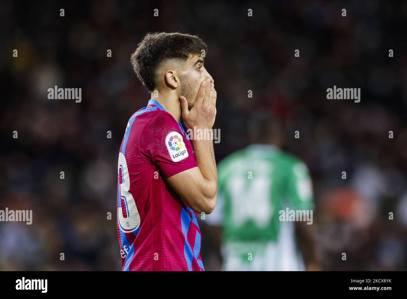 33 Abde Ezzalzouli of FC Barcelona lamenting a goal during the La Liga ...