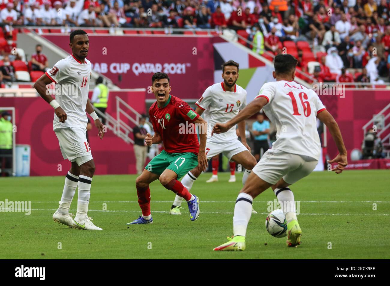 (17) Achraf BENCHARKI of Morocco team during the FIFA Arab Cup Qatar ...