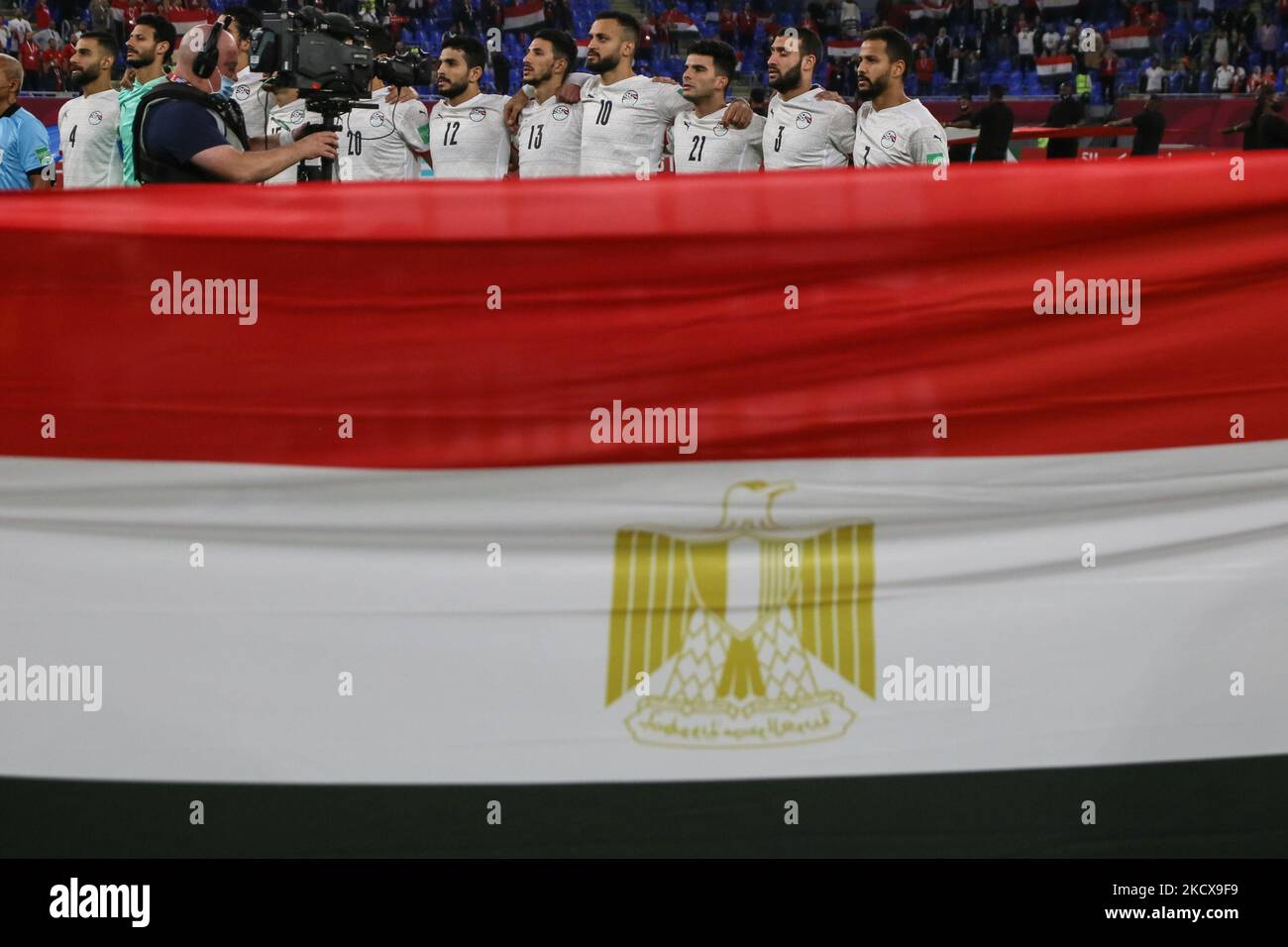 Egypt players line up for a team photo prior to the FIFA Arab Cup Qatar ...