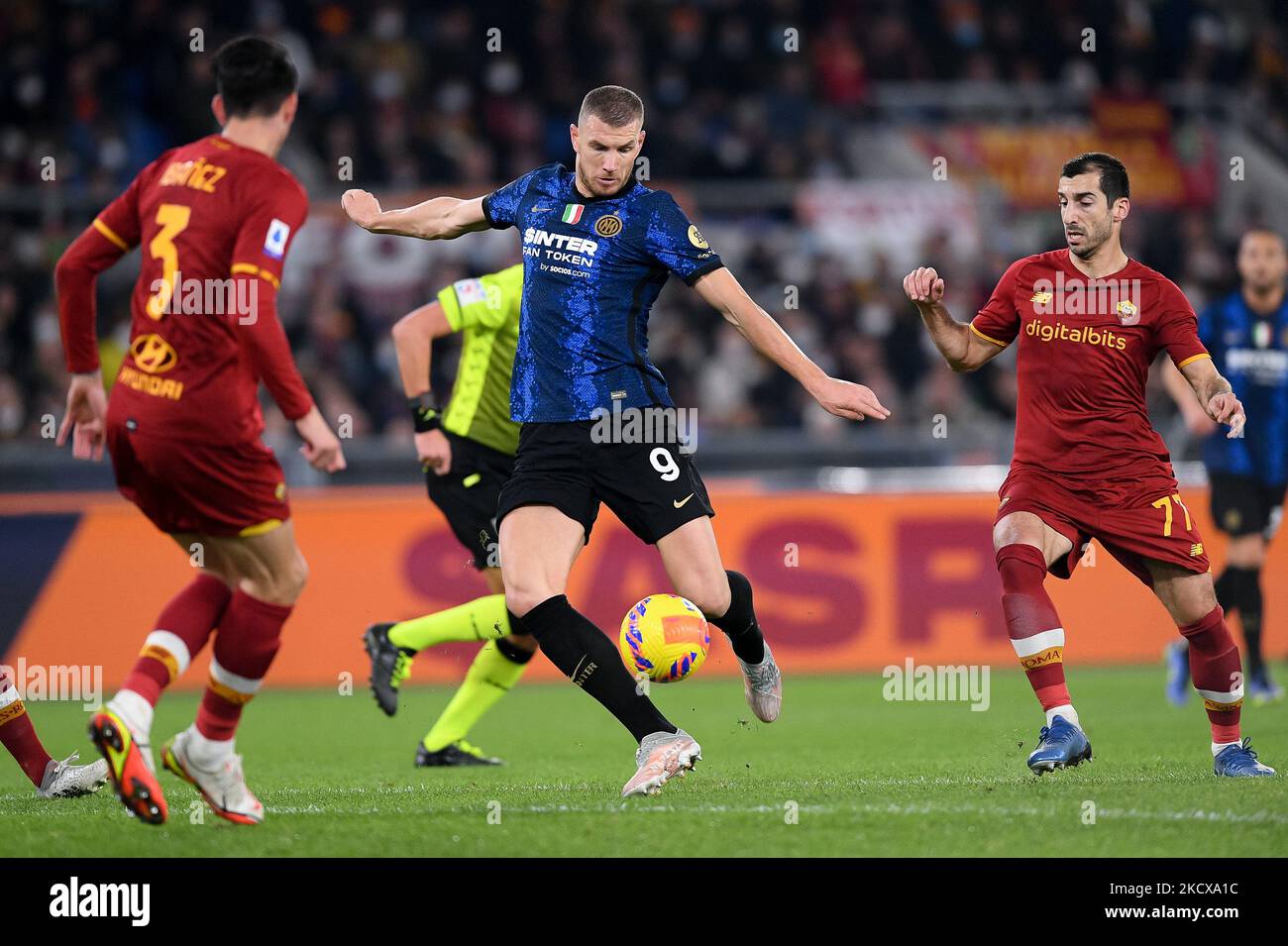 Edin Dzeko of FC Internazionale during the Serie A match between AS ...