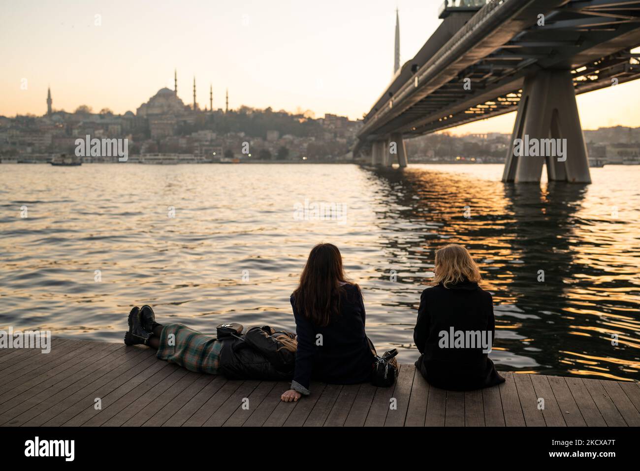 People walk in Istanbul, Turkey, on December 5, 2021 amid the Covid-19 ...