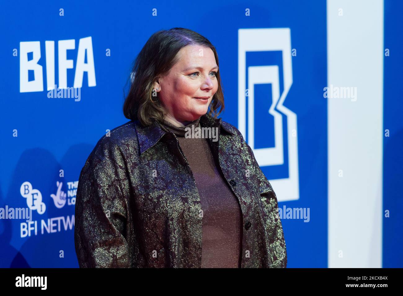 LONDON, UNITED KINGDOM - DECEMBER 05, 2021: Joanna Scanlan attends the ...