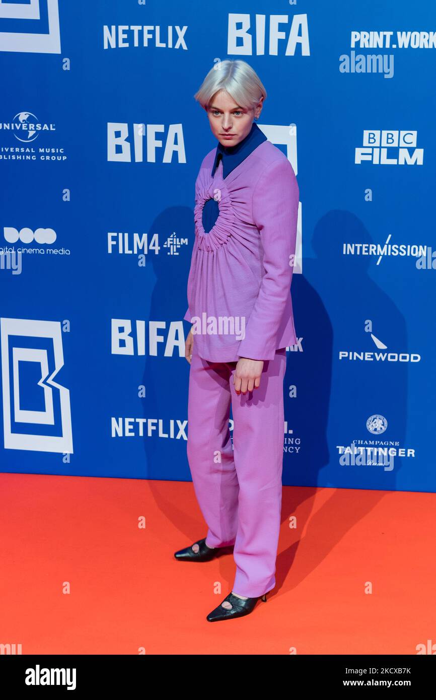 LONDON, UNITED KINGDOM - DECEMBER 05, 2021: Emma Corrin attends the ...