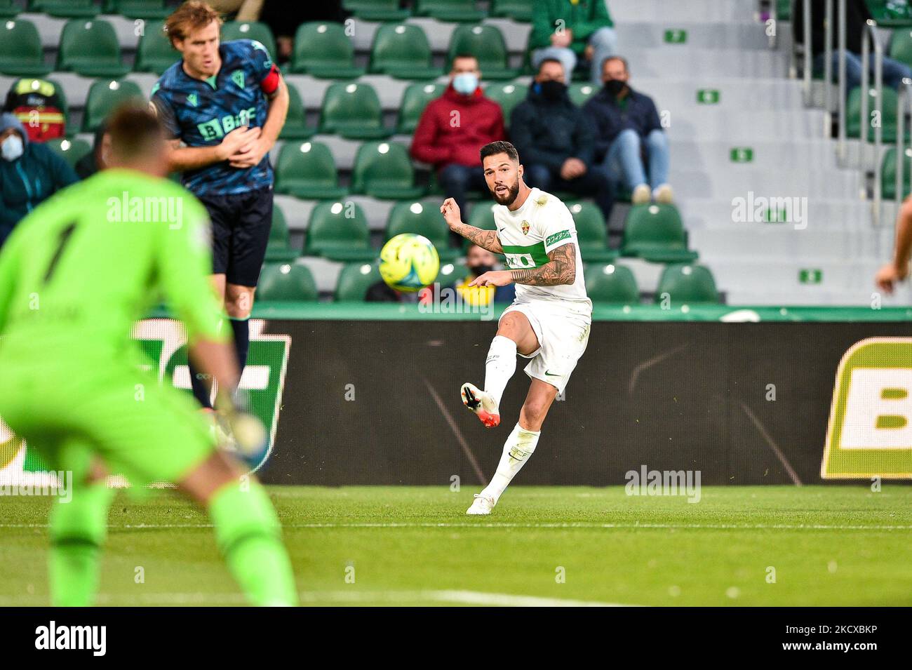 Tete Morente during La Liga match between Elche CF and Cadiz CF at Estadio Martinez Valero on ...