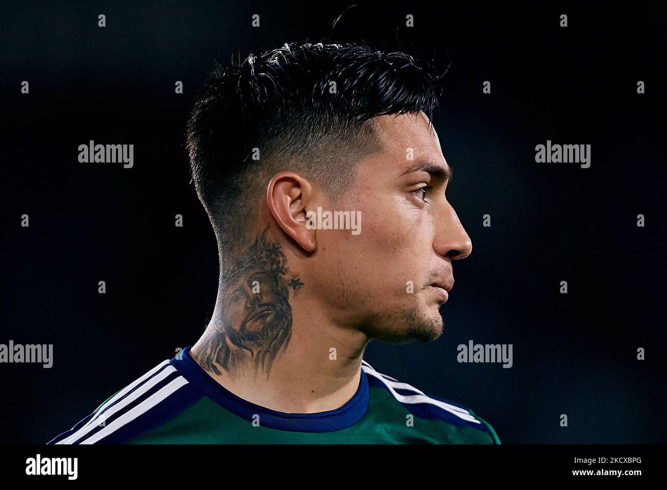 Chimy Avila of CA Osasuna looks on during the La Liga Santander match ...