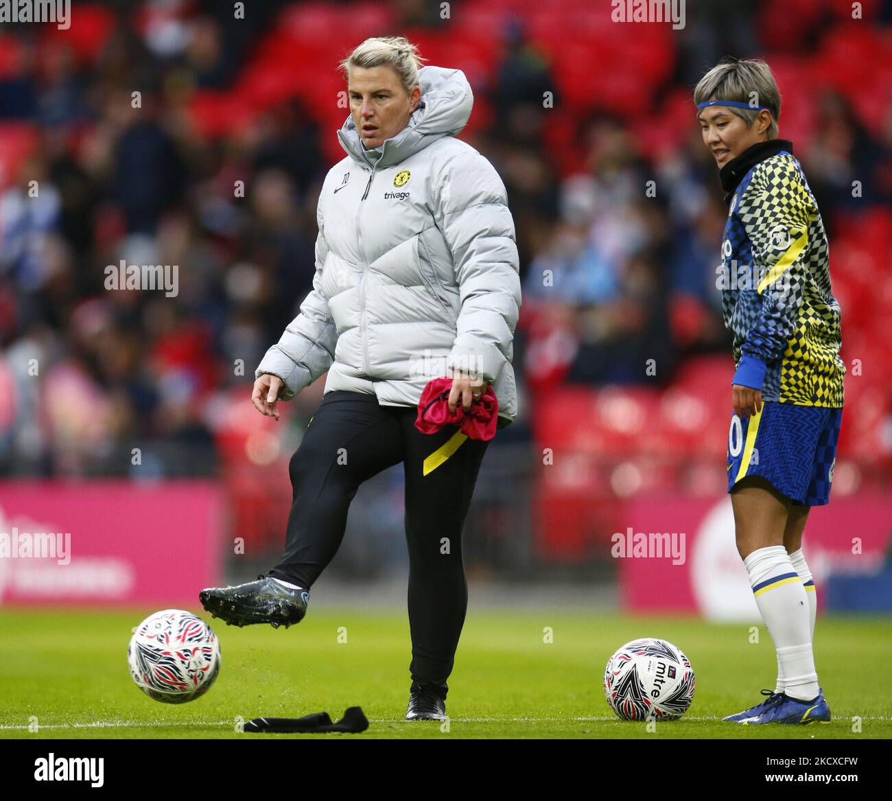 L-R Tanya Oxtoby Assistant Coach of Chelsea Women and Chelsea Women Ji ...