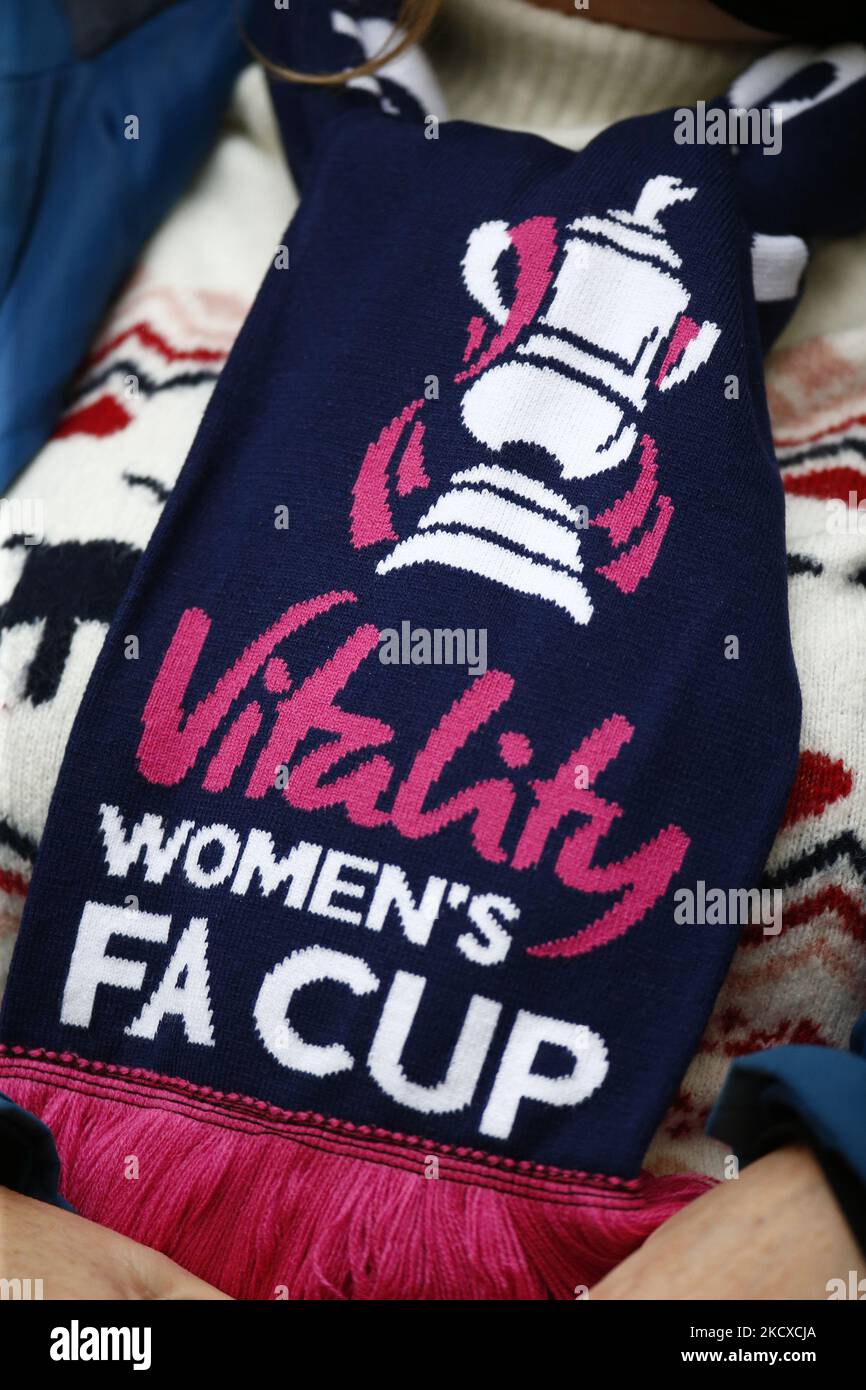 Scarf showing Women's FA Cup during Vitality Women's FA Cup Final 2021 ...