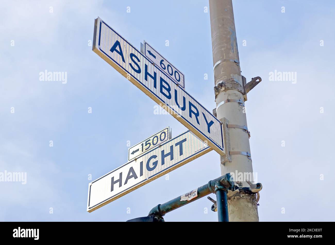 Haight-Ashbury street sign in San Francisco, California, USA Stock ...