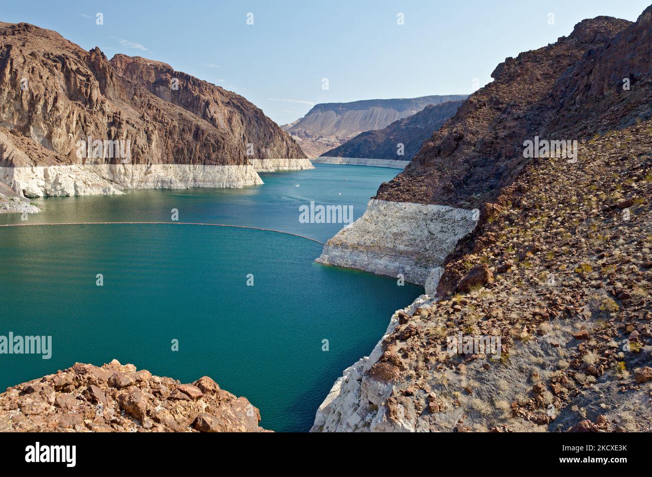 Colorado river in front of the Hoover Dam on the Nevada side, USA Stock ...