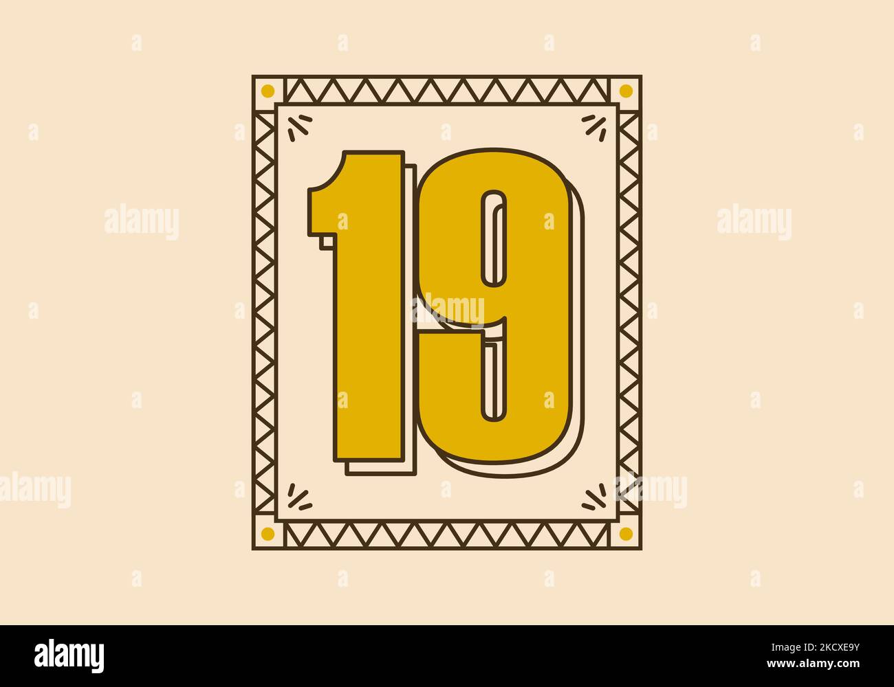 Number 19 set Stock Vector Images - Alamy