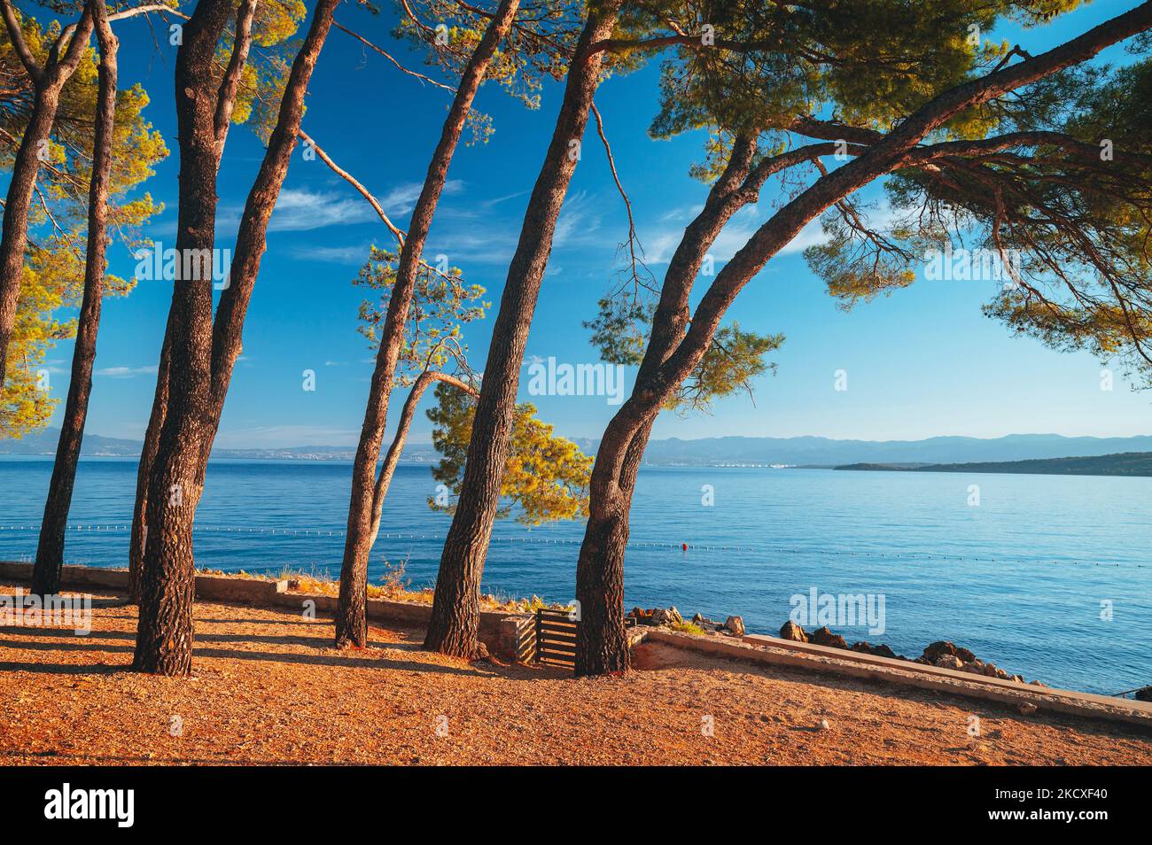 Beautiful beach near Brela town, Dalmatia, Croatia. Makarska riviera ...