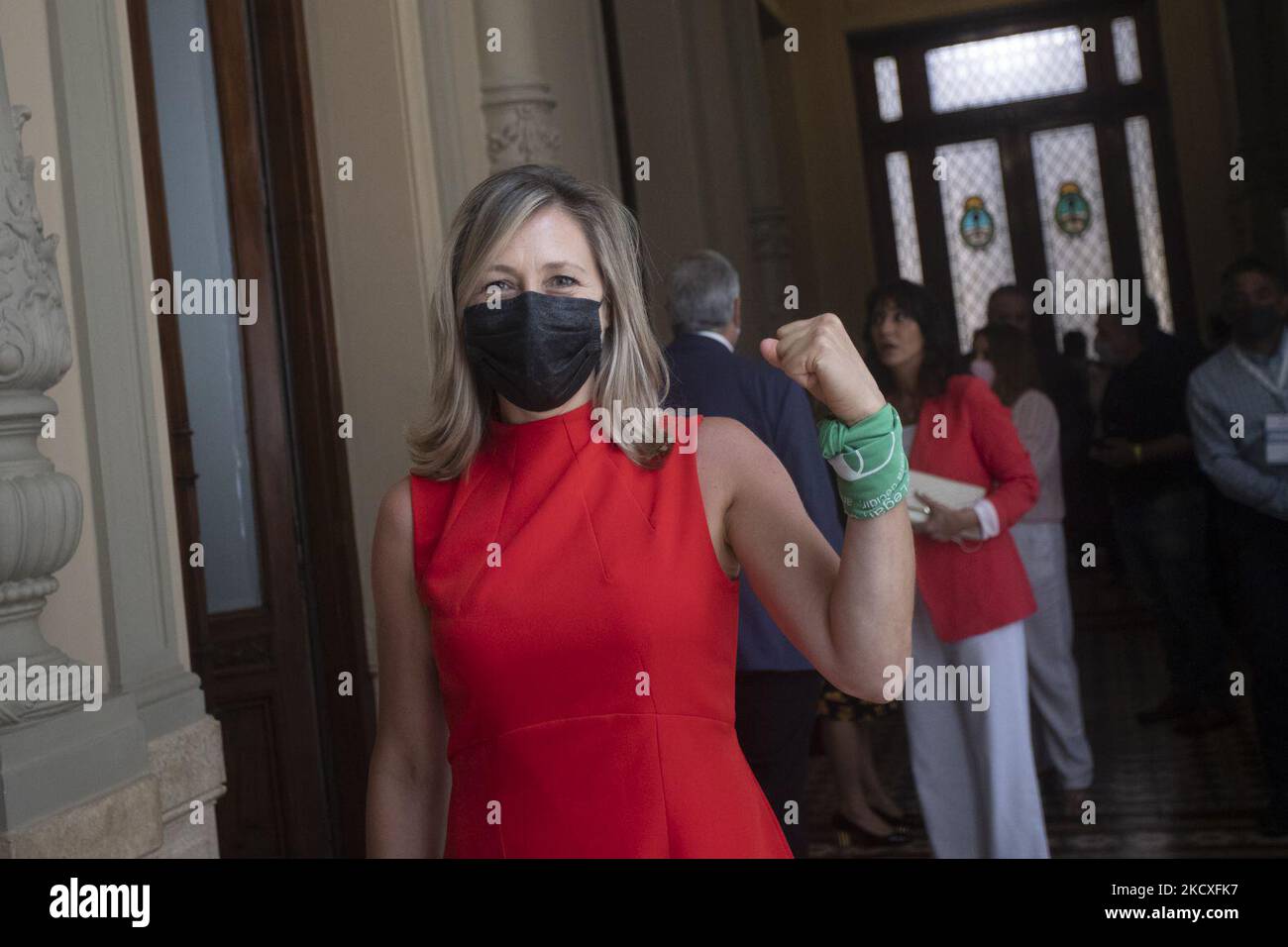 Deputy Myriam Bregman is seen in Argentina's congress before the oath ...