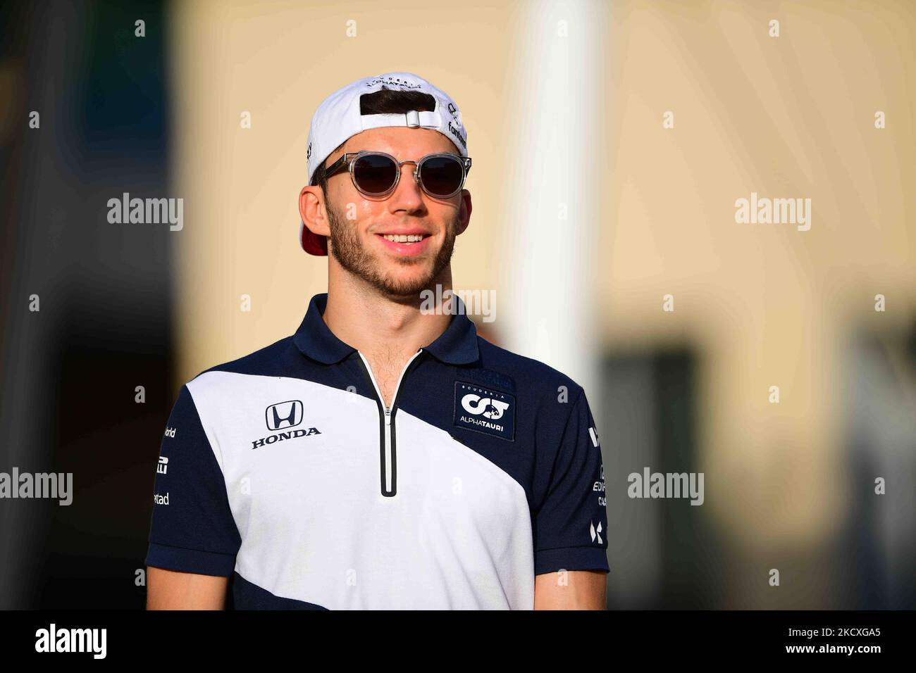 Pierre Gasly of Scuderia Alpha Tauri Honda drive his AT02 single-seater ...