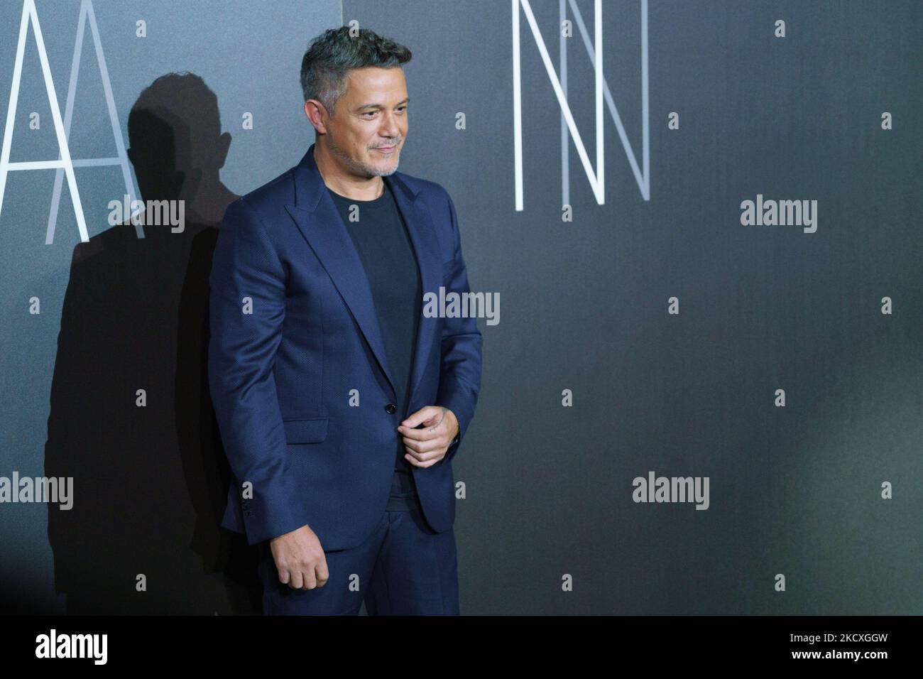 The singer Alejandro Sanz, during the presentation of his new album 'Sanz', on 9 December 2021 ...