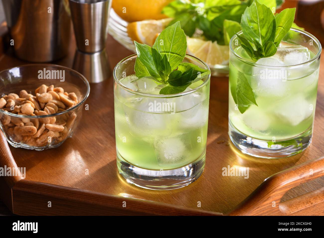 Thai Basil Gimlet Cocktail is a light, incredibly refreshing summer ...
