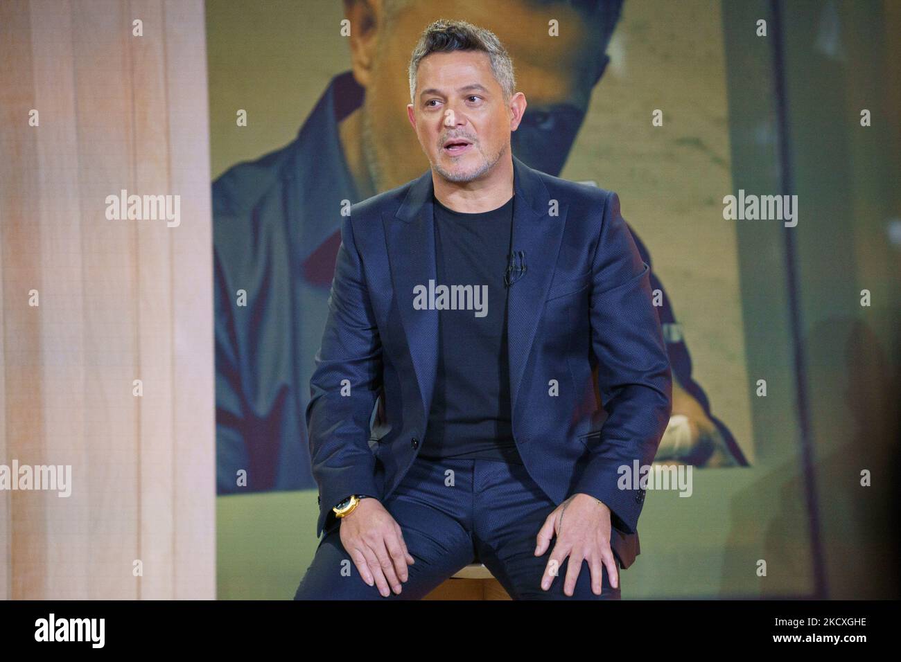 The singer Alejandro Sanz, during the presentation of his new album ...